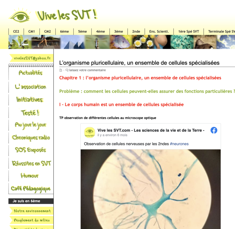 2 ressources pour apprendre et réviser en SVT au collège et au lycée ...