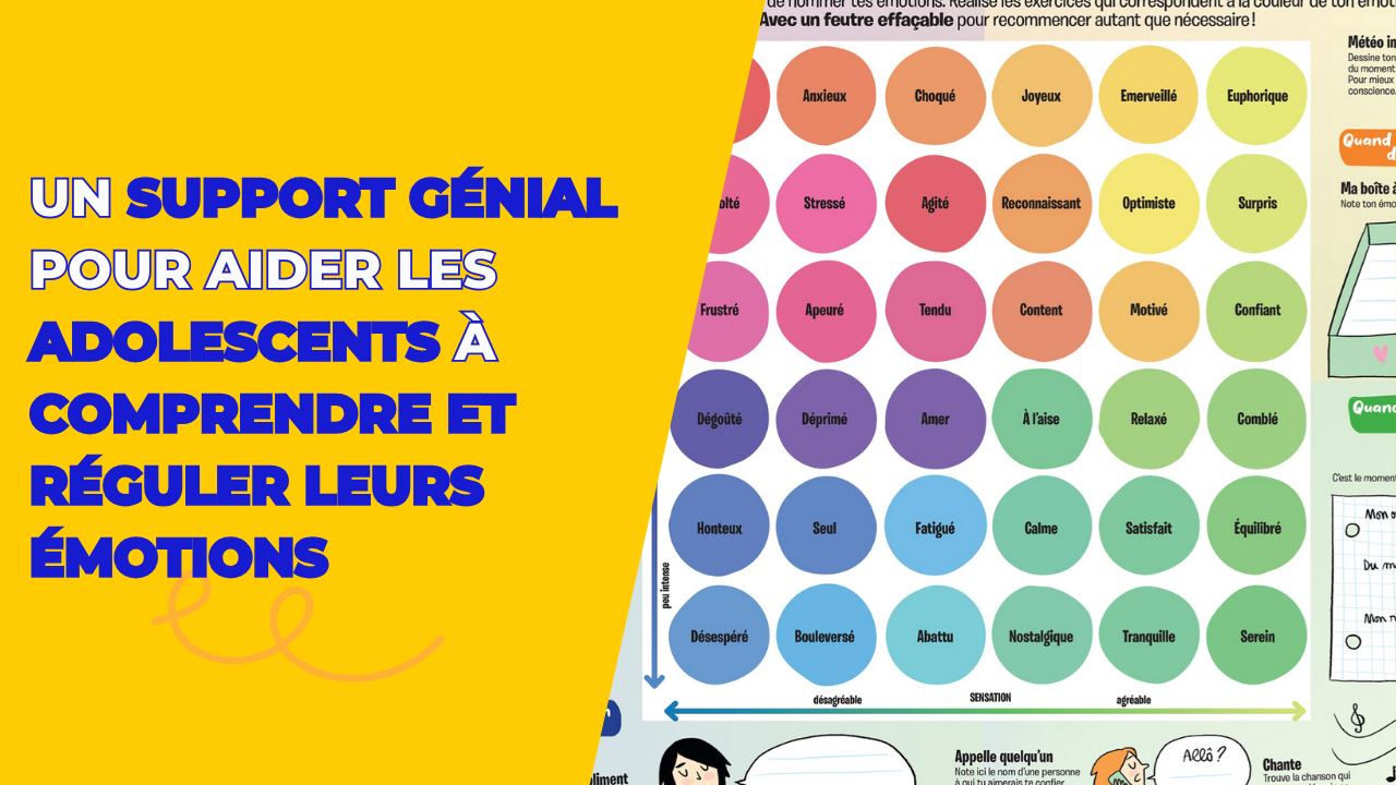 Un support génial pour aider les adolescents à comprendre et réguler ...